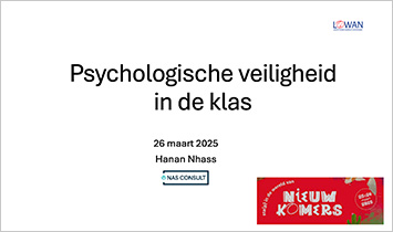Psychologische veiligheid in de klas en in teams - LOWAN