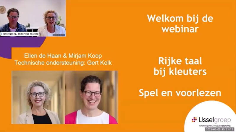 Terugkijken webinars 'Rijke taal bij kleuters' - LOWAN